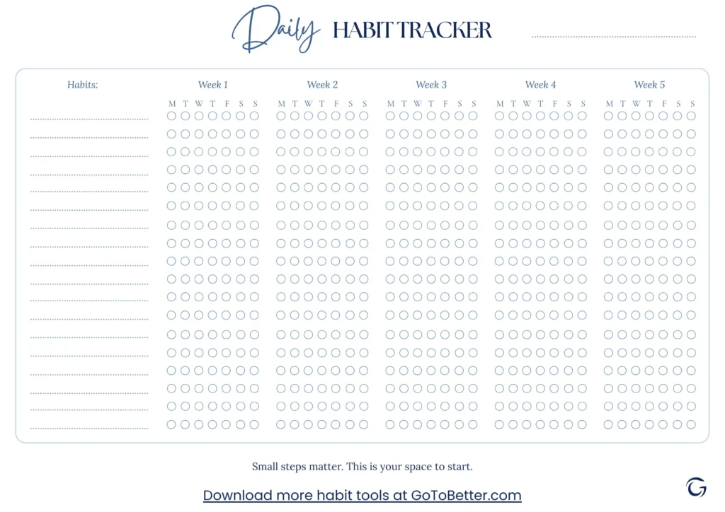 Printable Habit Trackers That Finally Make Sense — And Look Good Too ...